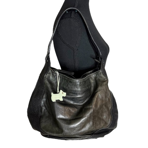 RADLEY LONDON | Bags | Radley London Black Leather Hobo Shoulder Bag ...